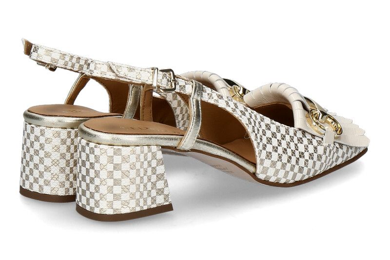 Pedro Miralles sling pumps PYTON SQUARE- blanco/platino