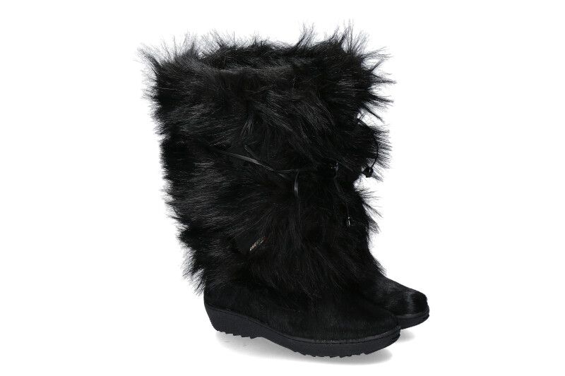 Oscar Sport fur boots "GIADA NERO"