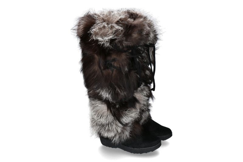 Oscar Sport fur boots GIADA GOAT FUR- black